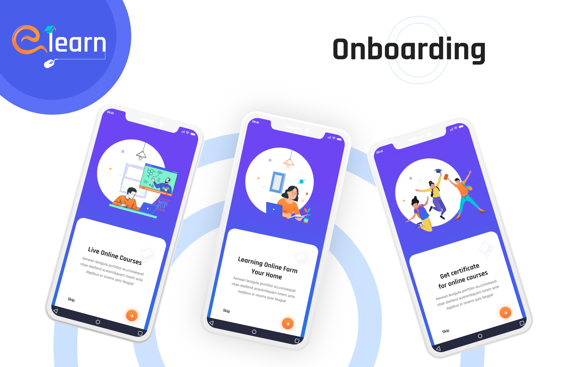 Elearn - Online Learning Mobile App UI Kit by ViserLab | ThemeForest